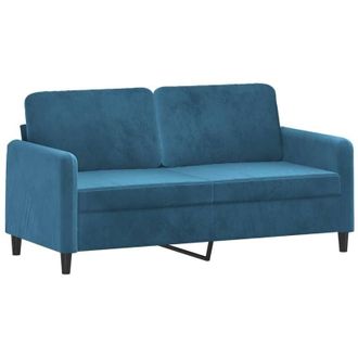 vidaXL 2-Sitzer-Sofa Blau 140 cm Samt vidaXL