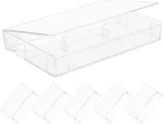 Artibetter TIDTALEO Transparente Kassetten Aufbewahrungsbox 6 St&uuml;ck aus Klarem Kunststoff Kassettenhalter f&uuml;r Standard Musikkassetten Kompakter Organizer mit Rob