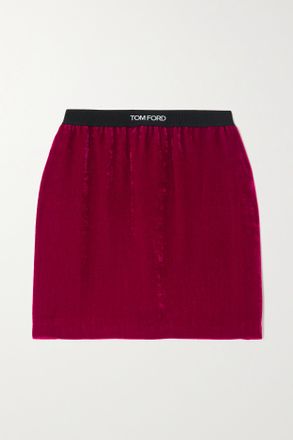 Tom Ford Mini-jupe En Velours - Rose