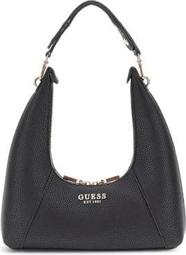Guess Calista Top Zip Shoulder Bag, Sac &agrave; bandouli&egrave;re Femme, Noir, Taille Unique