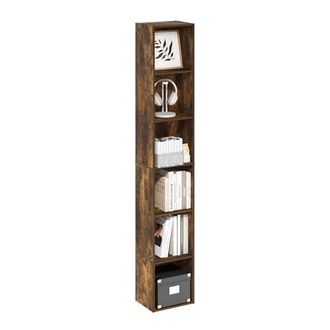 Furinno Luder 6-stufiges B&uuml;cherregal mit offenem Regal, Bernsteinkiefer