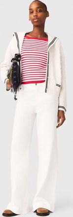 Maje Zopf-cardigan Mit U-boot-ausschnitt - Ecru - Maje