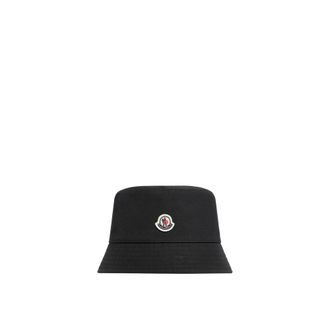 Moncler Moncler Cotton Blend Bucket Hat, Women, Black, Size: S