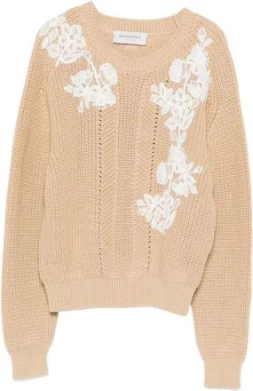 Ermanno Scervino Homme, Pulls, Beige, Taille: 38 FR Pull en coton amande