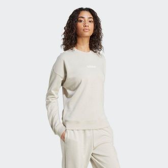 adidas Sweatshirt W LIN FT SWT mit Rundhalsausschnitt, ohne Verschluss, normale Schnittform
