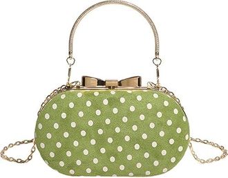 Generic Sac de soir&eacute;e &agrave; pois pour femmes avec cha&icirc;ne d&eacute;tachable et poign&eacute;e, id&eacute;al bals et occasions formelles