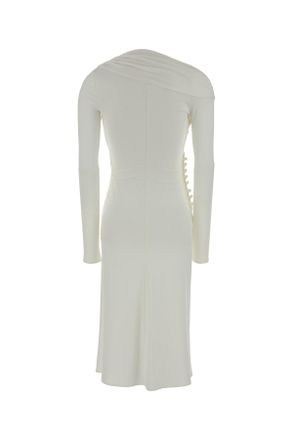 Elisabetta Franchi Womens Midi Dress White Not Stated