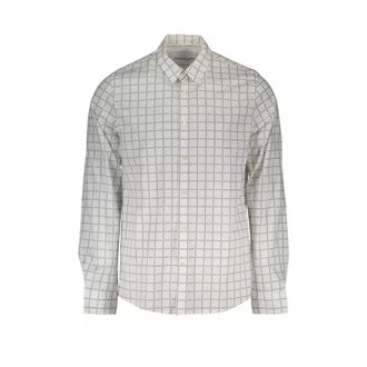 Calvin Klein Homme, Chemises, Blanc, Taille: S Chemise en Coton Blanc pour Homme