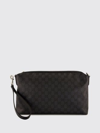 Gucci Pouch aus beschichteter Baumwolle mit GG-Monogramm und abnehmbarer Handschlaufe