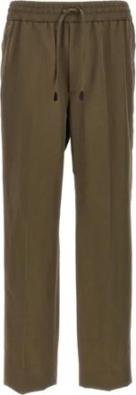 Brioni Homme, Pantalons, Vert, Taille: XL Pantalon en lin/coton