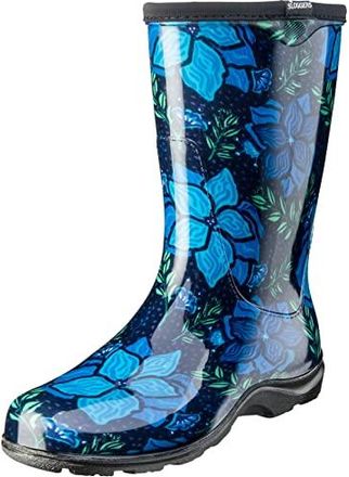 Sloggers Bottes en caoutchouc Femme - Jardin Printemps surprise dimpression 10 noir