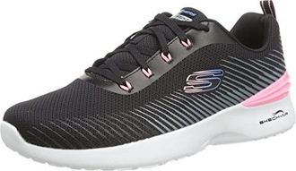 Skechers Femme Skech-air Dynamight Luminosity, Garniture Rose En Maille Noire, 38.5 EU