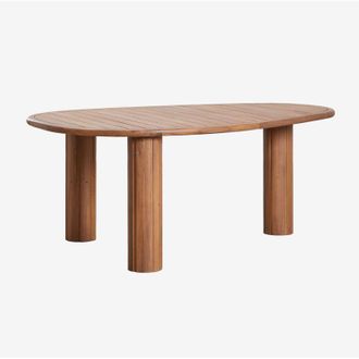 Sklum Sklum - Ovaler Esstisch aus Akazienholz Ginara &x2194&xFE0E 190 cm Akazie Braun