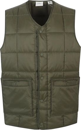 Les Deux Homme, Vestes, Vert, Taille: M Matt Quilted Vest