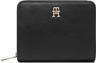 Tommy Hilfiger Geldb&ouml;rse Th Icon Med Za W/Flap AW0AW18475 Schwarz