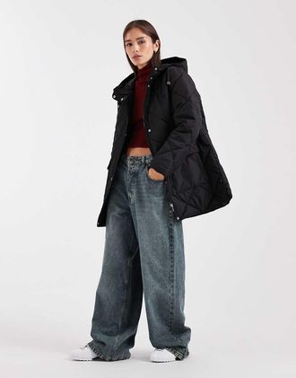 Vero Moda Doudoune à matelassage losange avec grande poche - Noir