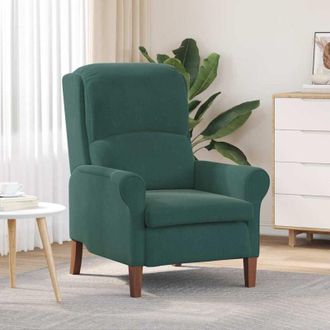 vidaXL fauteuil Vert fonc&eacute; 76 x 94 x 102 cm Velours vidaXL