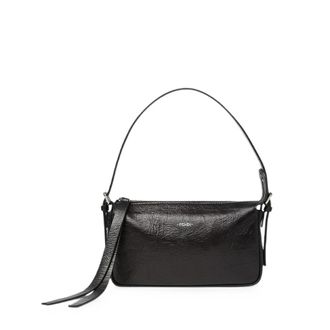 Fendi Small Zip Top Crinkled-leather Shoulder Bag