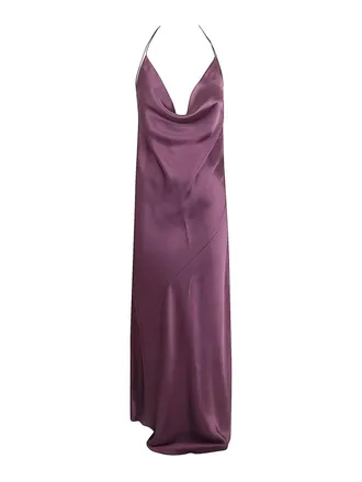 Pinko Maxi Robe - Rouge Brun