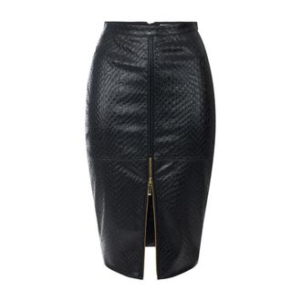 Elisabetta Franchi Bleistiftrock mit Fischschuppenmuster - - Skirts - Damen - Schwarzk - 2XL