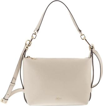 Furla Hobo Bags - Miniature Embossed Leather Hobo Bag With Straps - Gr. unisize - in Beige - f&uuml;r Damen