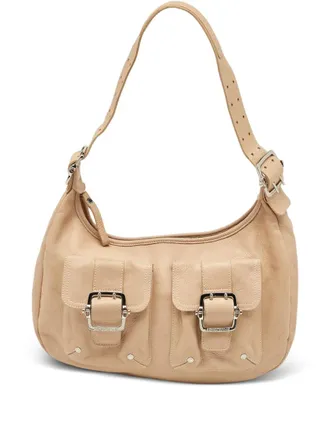 Longchamp sac port&eacute; &eacute;paule en cuir &agrave; boucle pre-owned - Tons neutres