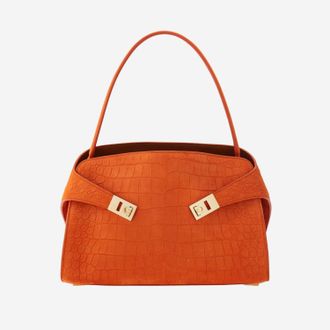 Ferragamo Sac &agrave; bandouli&egrave;re en daim doux Hug