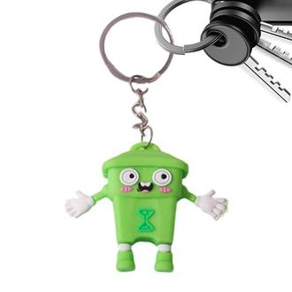 Generic Porte-cl&eacute;s mignon pour femme - Porte-cl&eacute;s poubelle dessin anim&eacute;, petite poubelle amusante | pour sac &agrave; dos, portefeuille, bagages, sac &agrave; main, t&eacute;l&eacute;pho