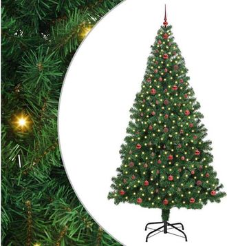 vidaXL K&uuml;nstlicher Weihnachtsbaum mit 300 LEDs mit St&auml;nder Gr&uuml;n 240 cm vidaXL