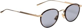 Bottega Veneta Homme, Accessoires, Jaune, Taille: ONE Size Lunettes de soleil &agrave; monture ronde