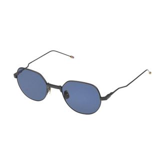 Thom Browne unisex, Accessoires, Gris, Taille: 48 MM Titanium Round Lunettes de soleil