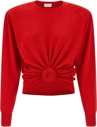 Magda Butrym Femme, Pulls, Rouge, Taille: 38 FR 19 Wool Sweater