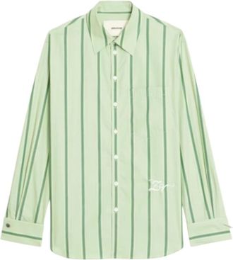 Zadig&Voltaire Femme, Blouses et Chemises, Vert, Taille: 36 FR Morning Shirt