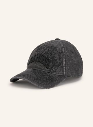 Ganni Jeans-Cap schwarz
