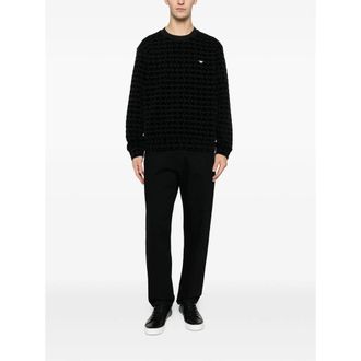 Emporio Armani Logo-Patterned Sweatshirt - Black