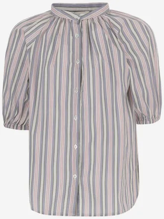 Babe & Tess Girls Shirt Stretch Cotton Multi Blouses And