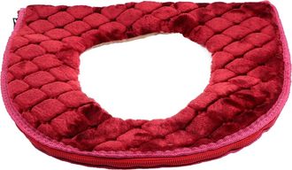 SOLUSTRE Toilettensitzkissen Plüsch Winter Toilettensitz Bezug Mit Reißverschluss Badezimmer Accessoire Sitzkomfortabel Und Hautwärmend Waschbar Und Farbbestän