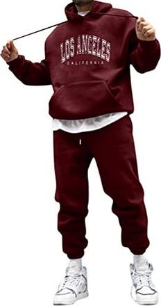 Minetom Vêtement De Sport Homme Survêtement 2 Pièces Ensemble Jogging Lettre Imprimée Sweats À Capuche Manches Longues Pantalon Décontracté Tenue De Couple C 