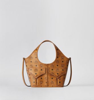 MCM Leni Shopper in Visetos COGNAC VISETOS