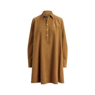 Polo Ralph Lauren Robe chemise en velours - Femme - Robes - Beige - Taille: 36 FR