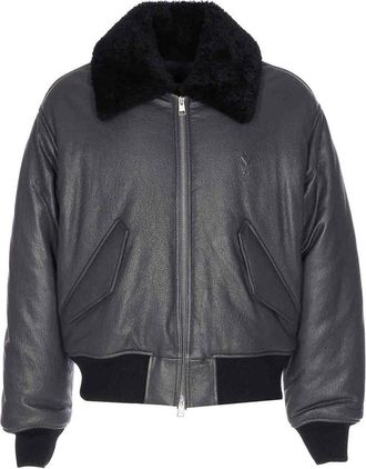 Ami Lederjacke - Grau