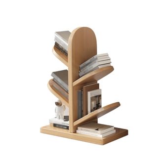 Generic Baumf&ouml;rmiges B&uuml;cherregal, bodenstehendes B&uuml;cherregal mit 4/7/9 Ebenen, hohes und schmales B&uuml;cherregal aus Holz, for Wohnzimmer, Schlafzimmer und Arbei