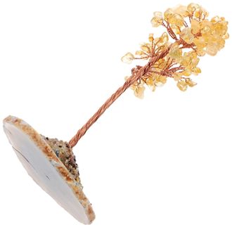 BESPORTBLE Nat&uuml;rlicher Citrin Kristall Bonsai Baum Geldbaum Dekorationsfigur Stabil Handgefertigt Symbol f&uuml;r Wohlstand und Gl&uuml;ck f&uuml;r B&uuml;ro Wohnzimmer Zuhause