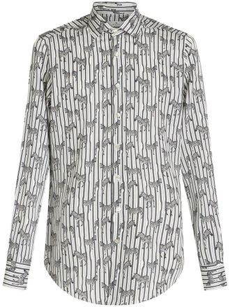 Etro chemise à imprimé grapihque - Blanc