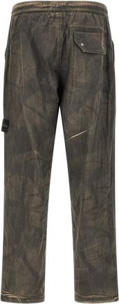 Stone Island Technical Fabric with Wrinkled Finish Cargo Pants