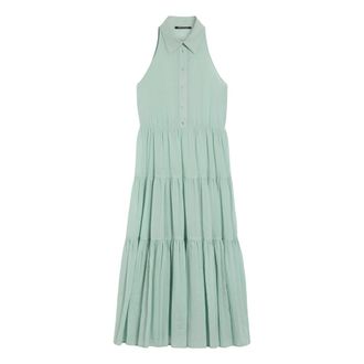 Pennyblack Femme, Robes, Vert, Taille: 40 FR Robe Chemise &agrave; Volants