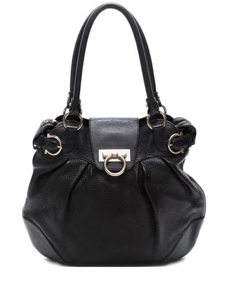 Ferragamo sac à main à plaque Gancini (2000-2020) - Noir