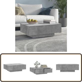 vidaXL Couchtisch Betongrau 90x60x31 cm Holzwerkstoff - Couchtisch - Wohnzimmerstil - Betonoptik - Holzm&ouml;bel - Beistelltisch