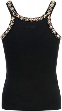 Pinko Pinko, Femme, Tops, Noir, Taille: 42 FR Takn Top Coriandoli