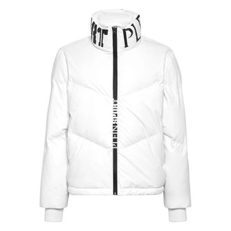Plein Sport Homme, Vestes, Blanc, Taille: 4XL Nylon Down Jacket Tiger